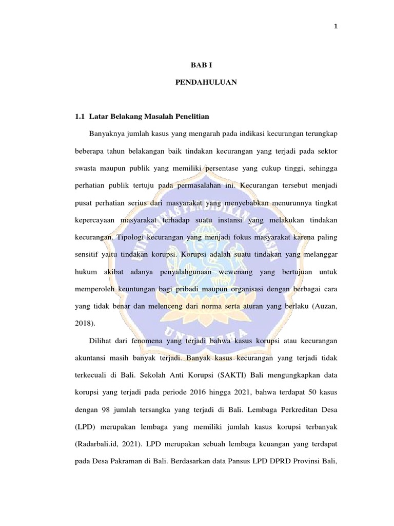 Kasus LPD Tabanan | PDF | Pengelolaan Keuangan & Uang | Hukum