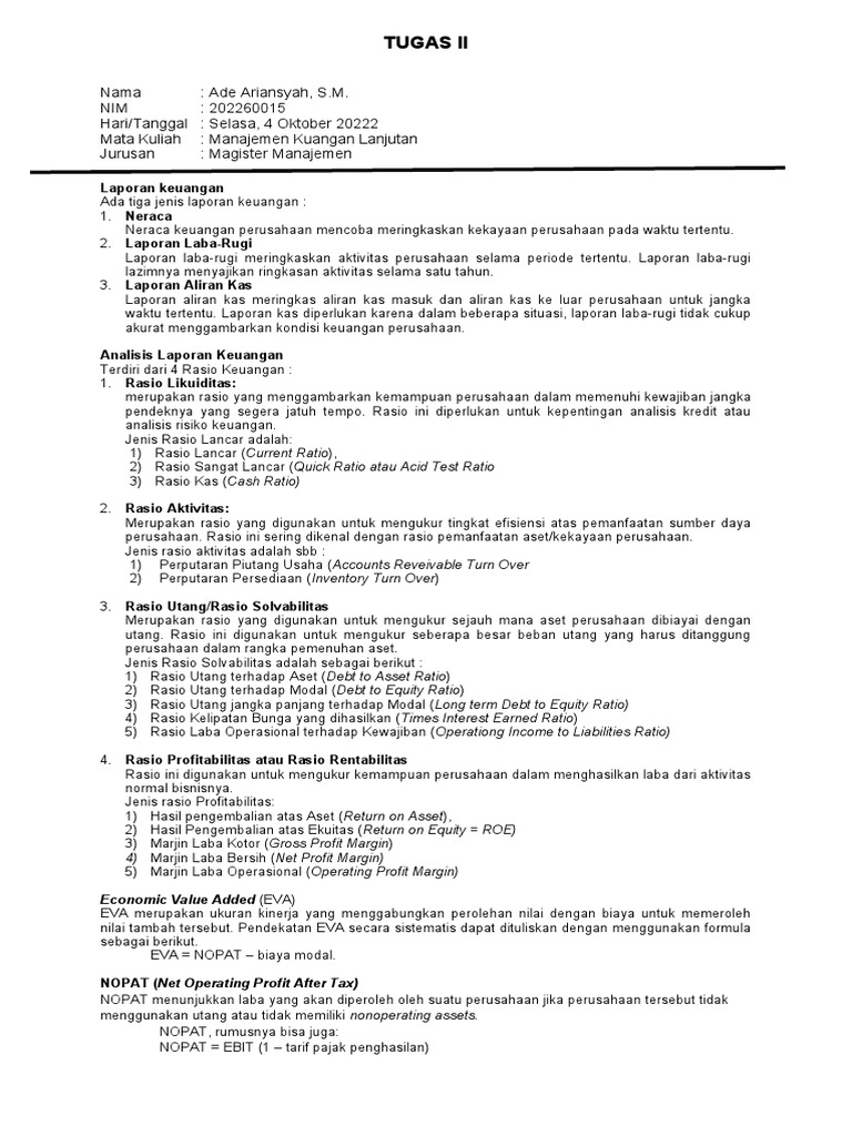 Stiebp S2 - Tugas Ii - Ade Ariansyah - 202260015 3-10-2022 | PDF