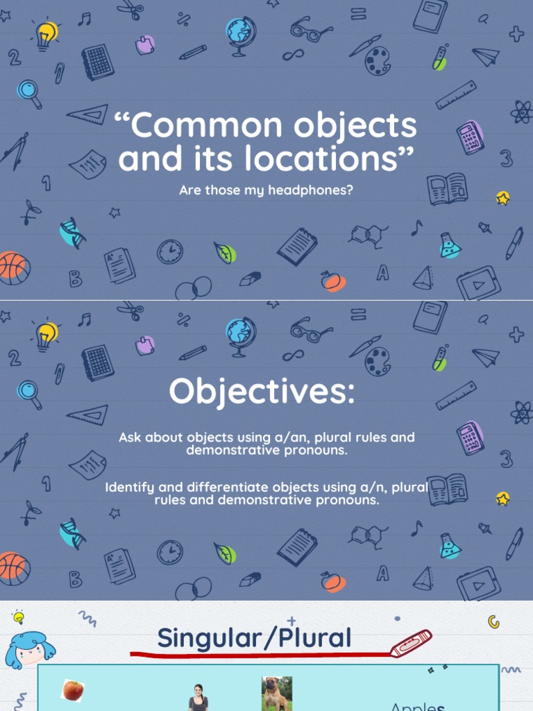 Unit 1 - Common Objects and Its Locations PDF | PDF | Plural | Consonant