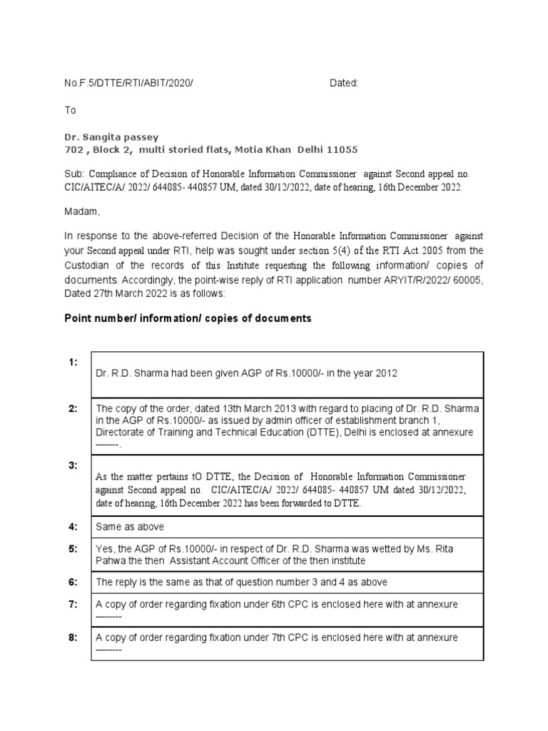 Reply Cic Decision | PDF | Public Law | Political Law