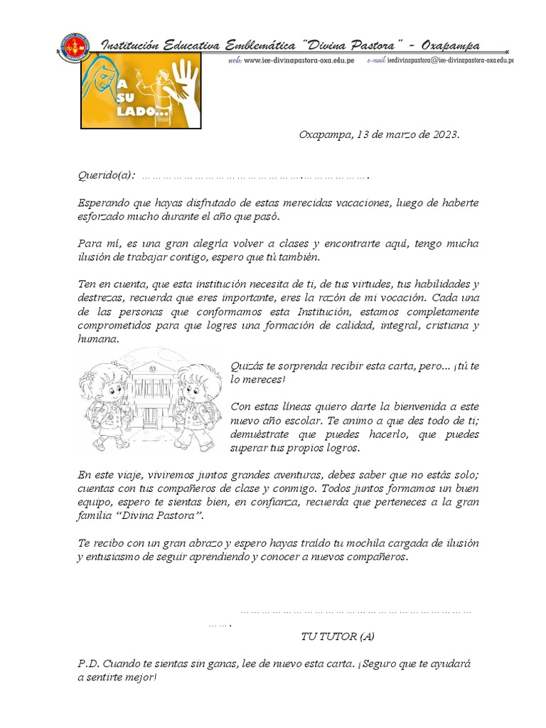 Carta A Los Estudiantes | PDF