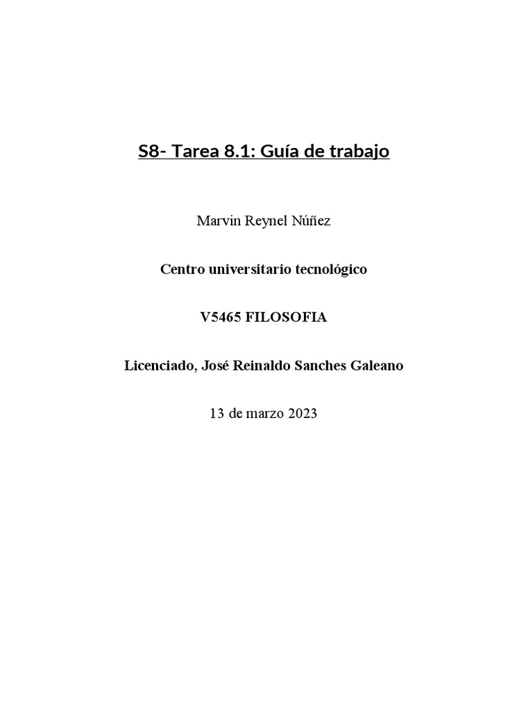 S8-Tarea 8.1 | PDF S8-Tarea 8.1 | PDF