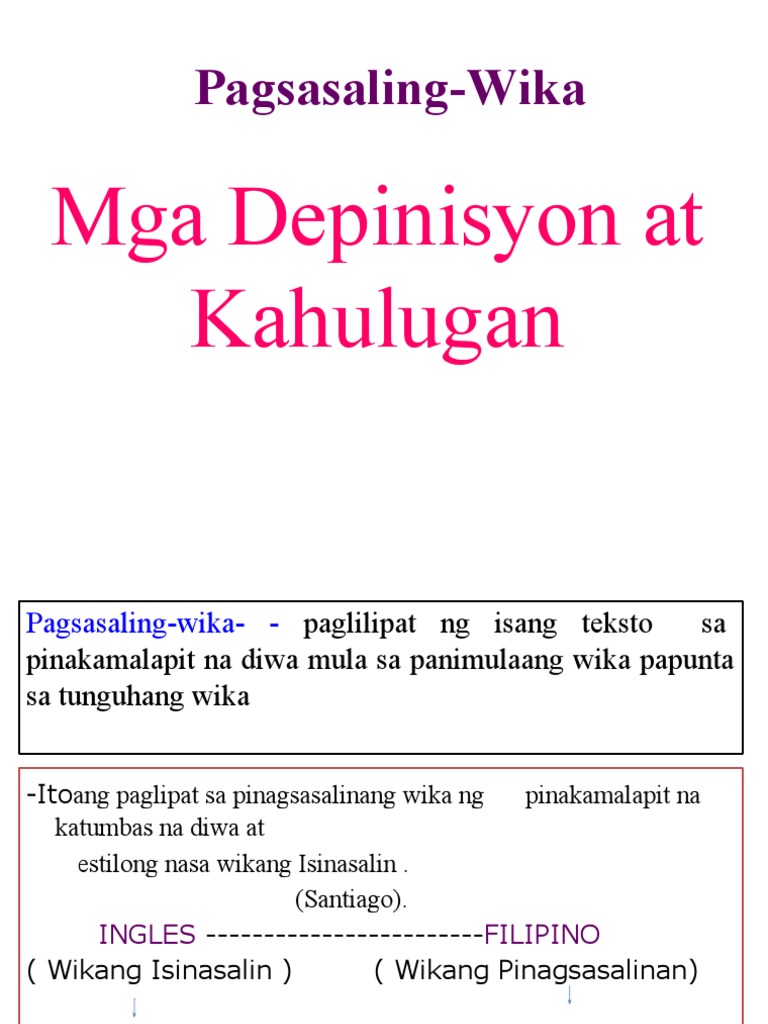 Intro Sa Pagsasalin Part 2 | PDF