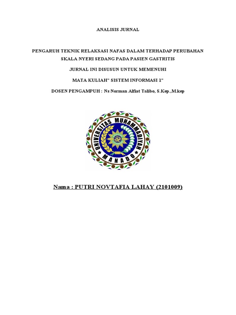 Analisia Jurnal | PDF | Kesehatan Holistik | Sains & Matematika Analisia Jurnal | PDF | Kesehatan Holistik | Sains & Matematika
