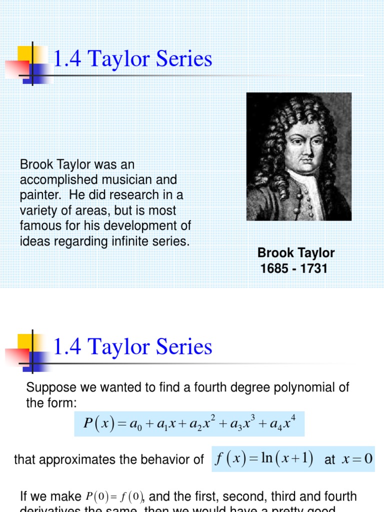 Chapter 1 Power Series Solutions Taylor Series | PDF | Limit ...
