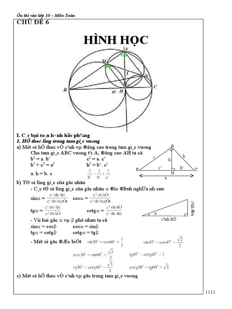 Chuyen de Hinh Hoc | PDF