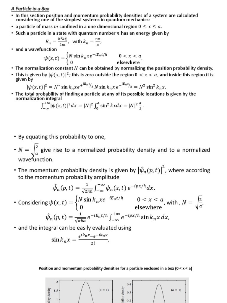 SPHA031-23 A Particle in A Box - Infinite Potential Well II 2023 | PDF | Wave Function ...