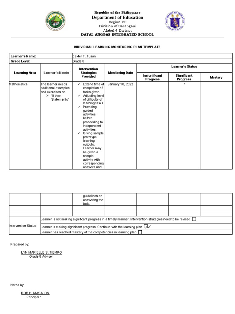 ILMP - Grade 8 - Quarter 2 - Week 6 | PDF | Education Theory ...