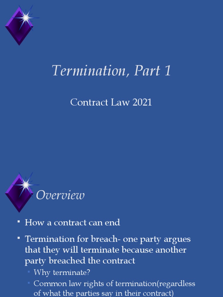 Week 8-Termination PT 1 | Download Free PDF | Breach Of Contract | Damages