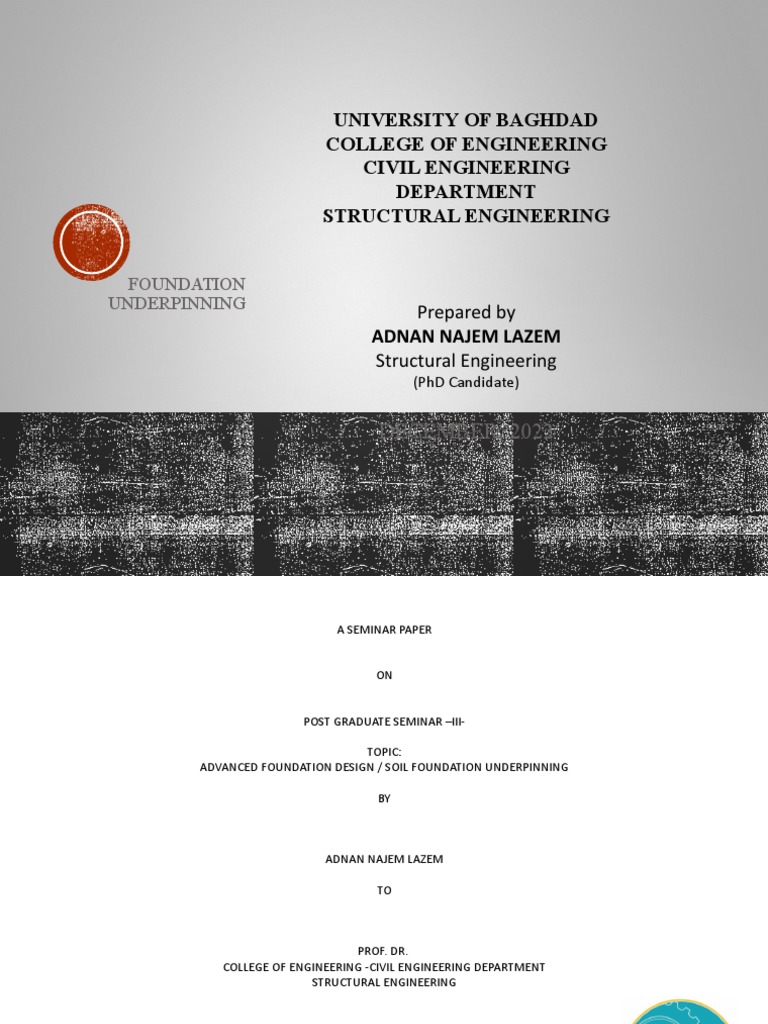 Foundations Underpinning (Post Graduate Presentation) | Download Free ...