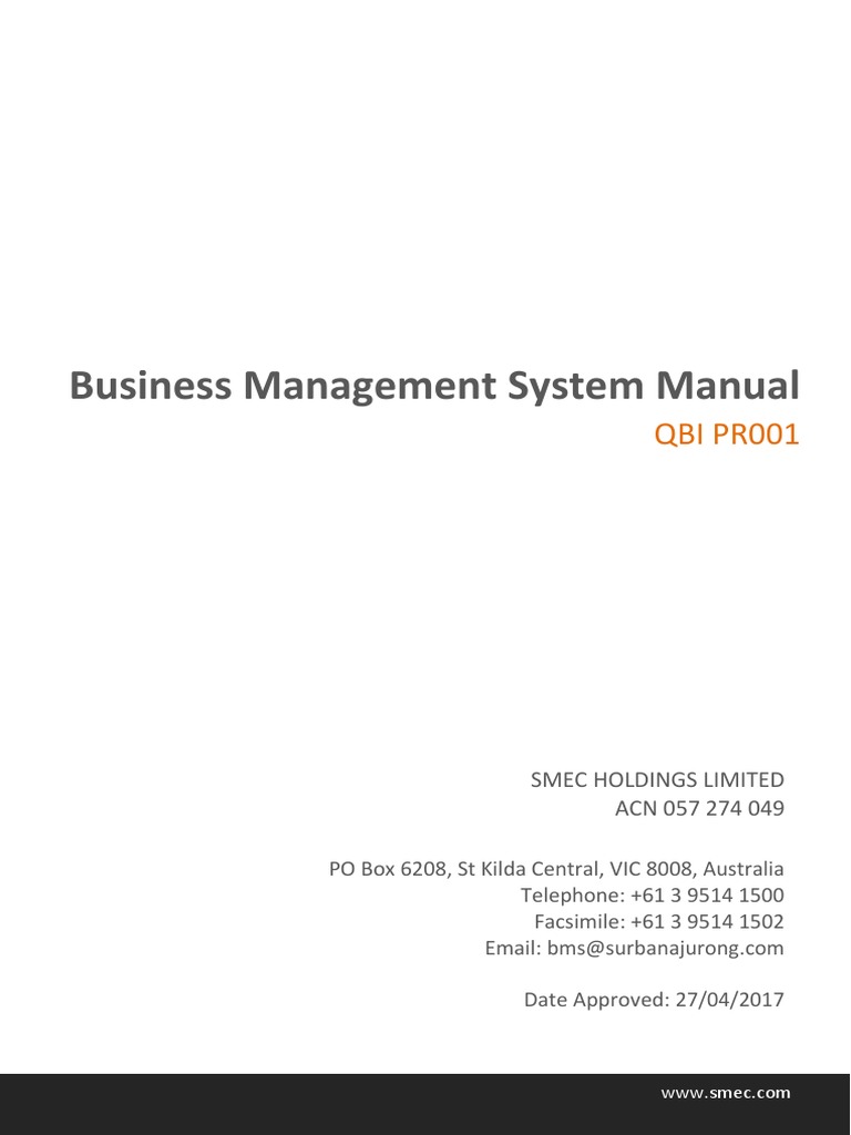 BMS Manual | PDF | Audit | Risk