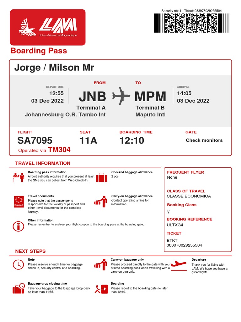 Boarding Pass and Travel Info Details | PDF | Airlines | Civil Aviation
