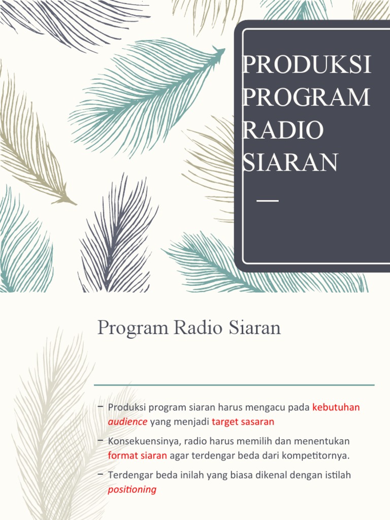 Format dan Produksi Siaran Radio | PDF | Perjalanan