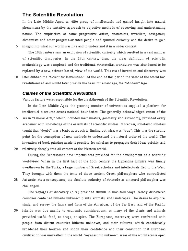 The Scientific Revolution PDF | PDF | Heliocentrism | Galileo Galilei