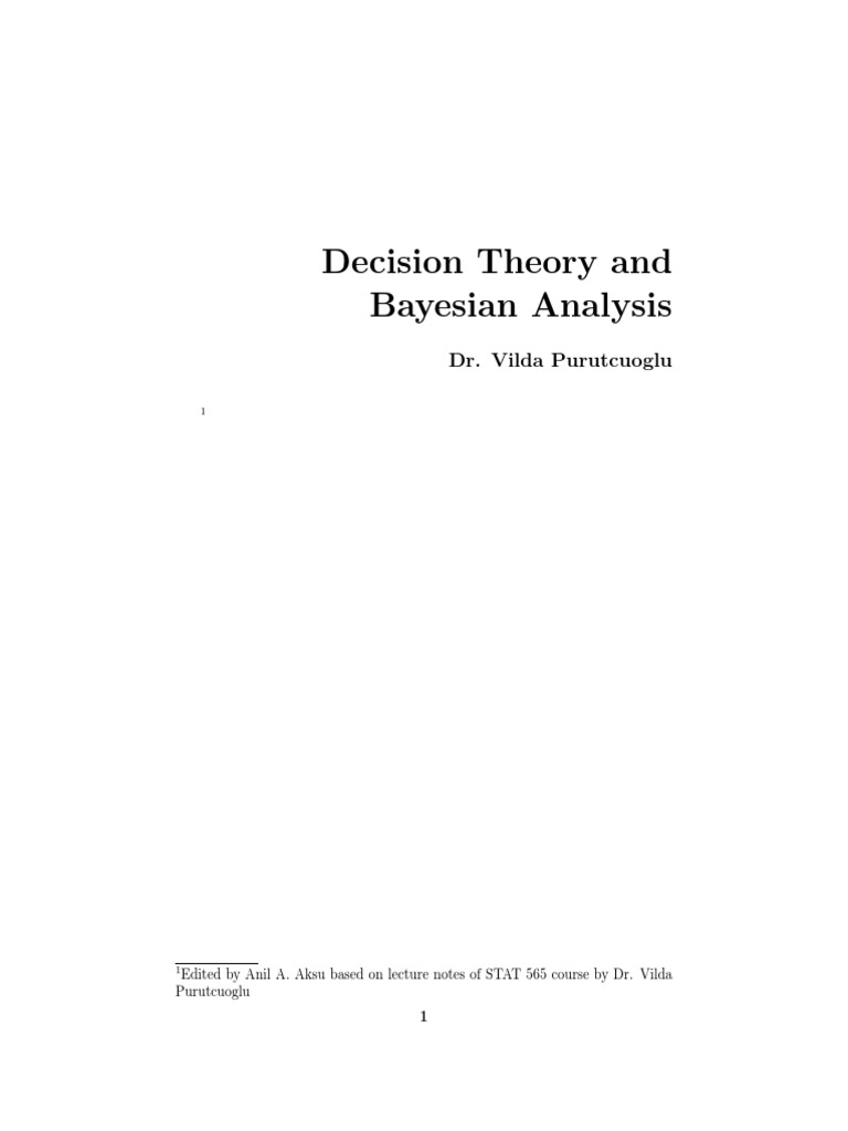 Bayes Lecture Notes Pdf Statistical Inference Bayesian Inference