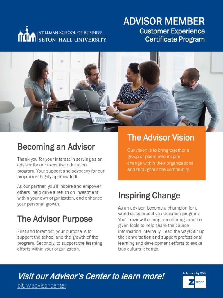 Advisor Role in Customer Experience Program | PDF | Economies | Business