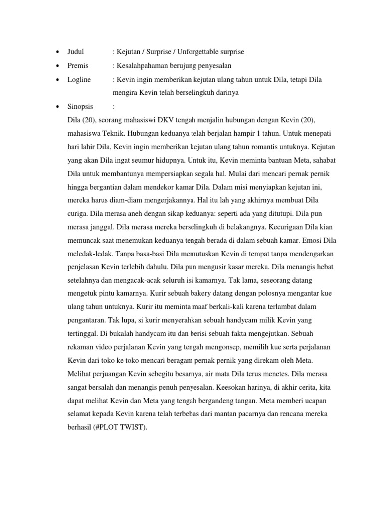 Premis, Logline, Sinopsis PDF | PDF