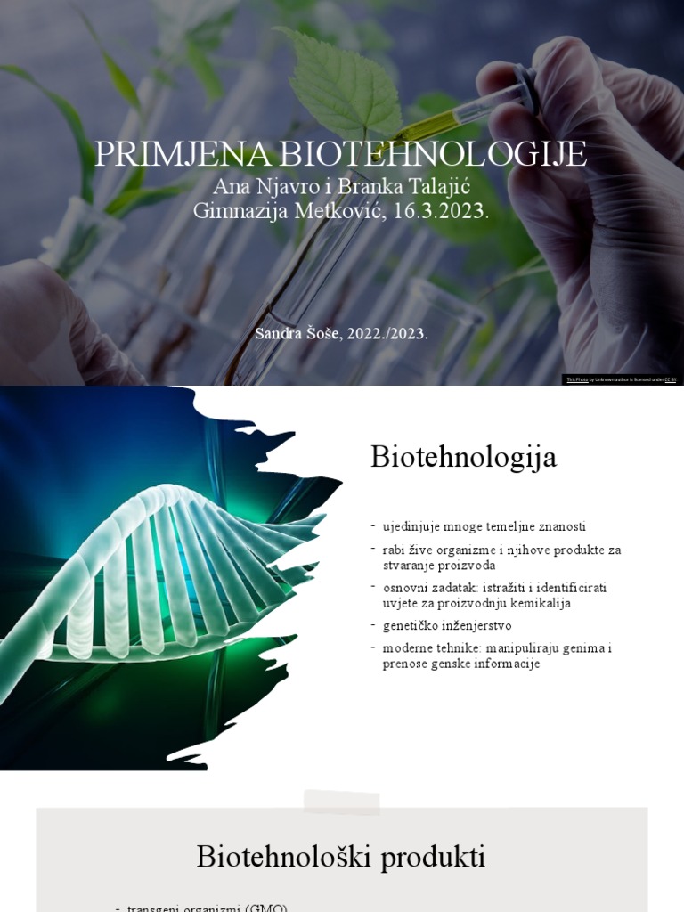 Primjena Biotehnologije | PDF