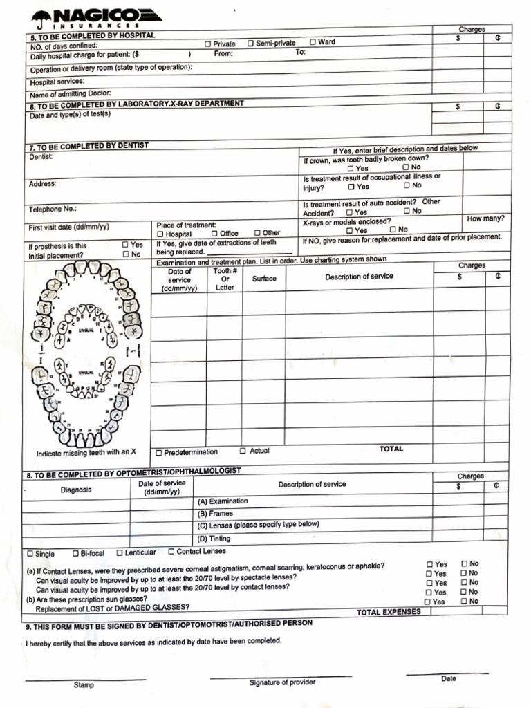 Nagico Health Form Saint Lucia | PDF | Physician | Patient