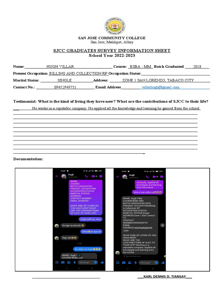 SJCC Graduate Survey 2022-2023 | PDF | Social Science | Wellness