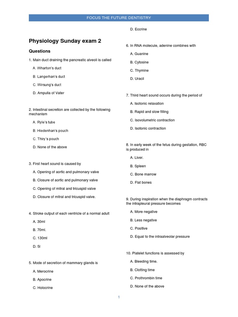 Neet Mds Physiology 2 Test Paper Pdf Electrocardiography Heart