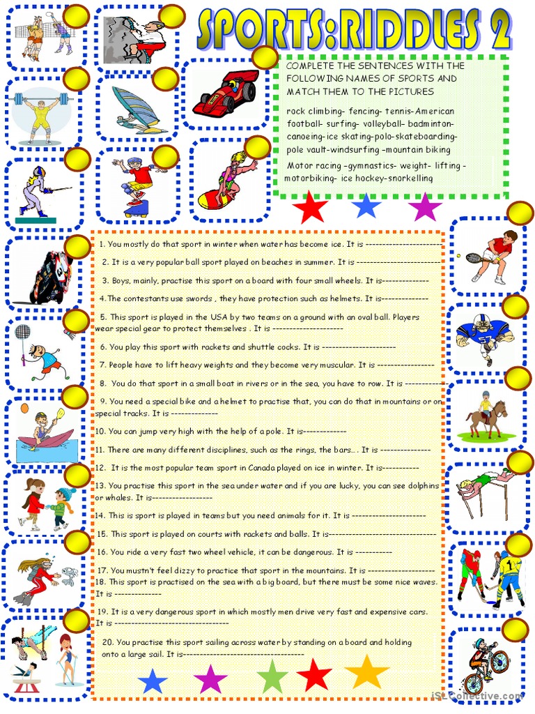 Sports Riddles 2 With KEY | PDF | Sports