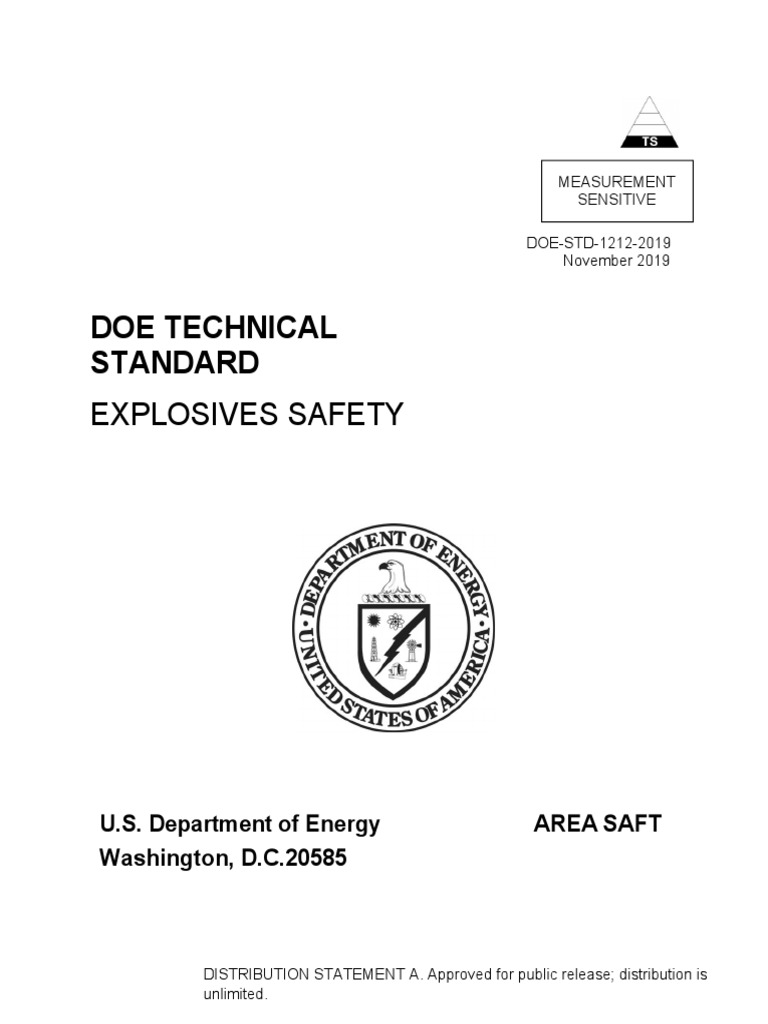 DOE Explosives Safety Standard | PDF | Safety | United States ...