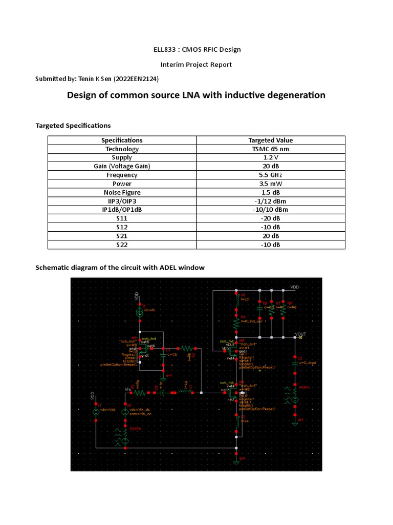 Design and Simulation of a 5.5GHz Common Source LNA with Inductive ...