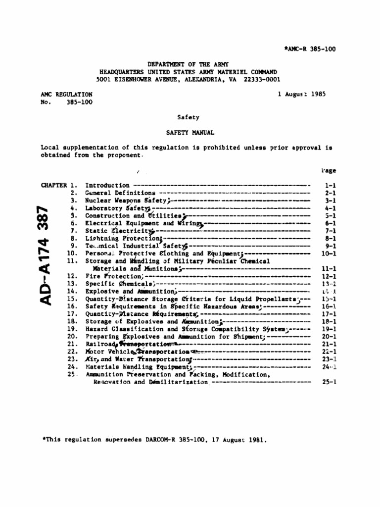 Amcr 385-100 PDF | PDF | Safety