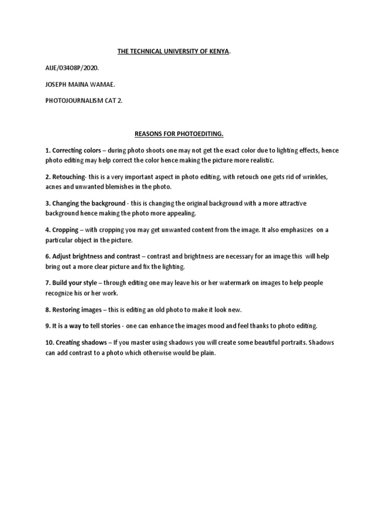 PHOTOJOURNALISM | Download Free PDF | Camera | Image Editing