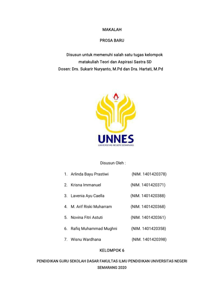 Makalah Prosa Baru | PDF