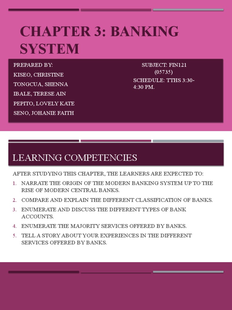 CHAPTER-3-Banking System | Download Free PDF | Banks | Cheque