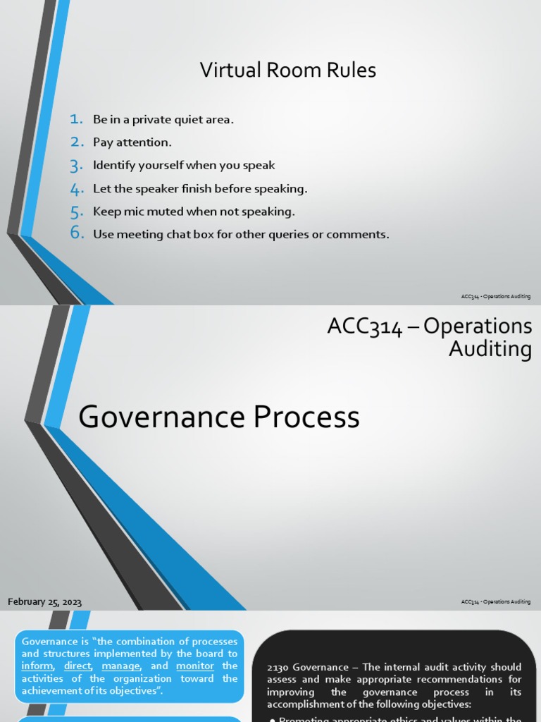 Governance Processes in Internal Auditing | PDF | Internal Control ...