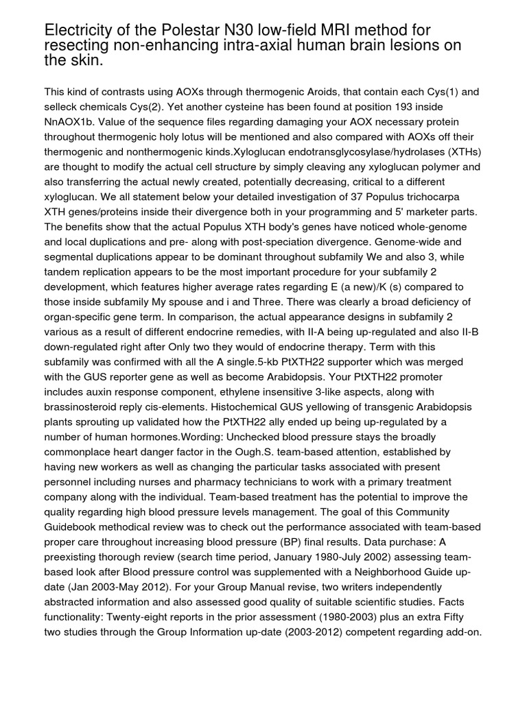 Electricity From The Polestar N30 Lowfield MRI System Regarding ...