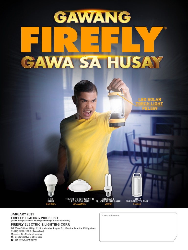 Price List Firefly January 2021 Issue | PDF | Lighting | Electricity