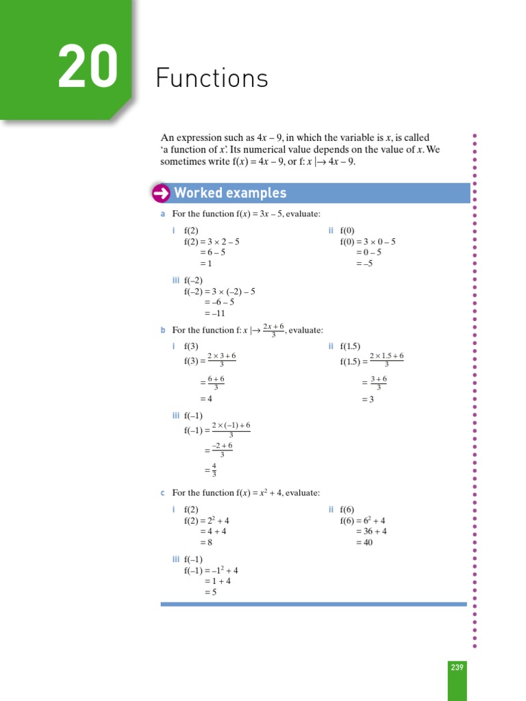 Cambridge Igcse Mathematics Core And Extended Ch 20 Pdf Function 6627