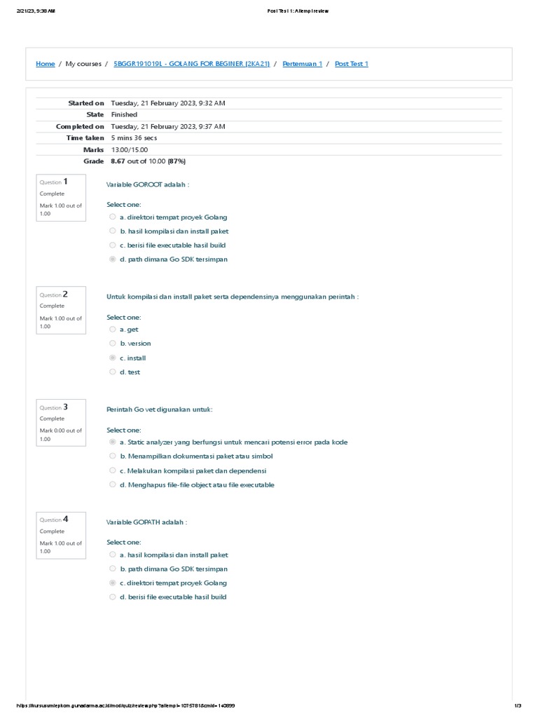 PreTest PostTest PDF | PDF