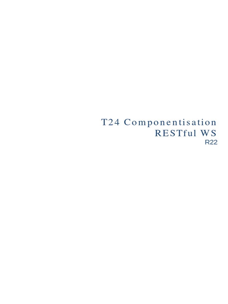T24 Componentisation RESTful WS | PDF | Web Service | Software Engineering