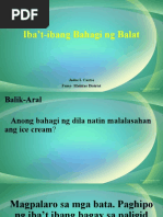 Bahagi NG Dila at Gamit Nito | PDF