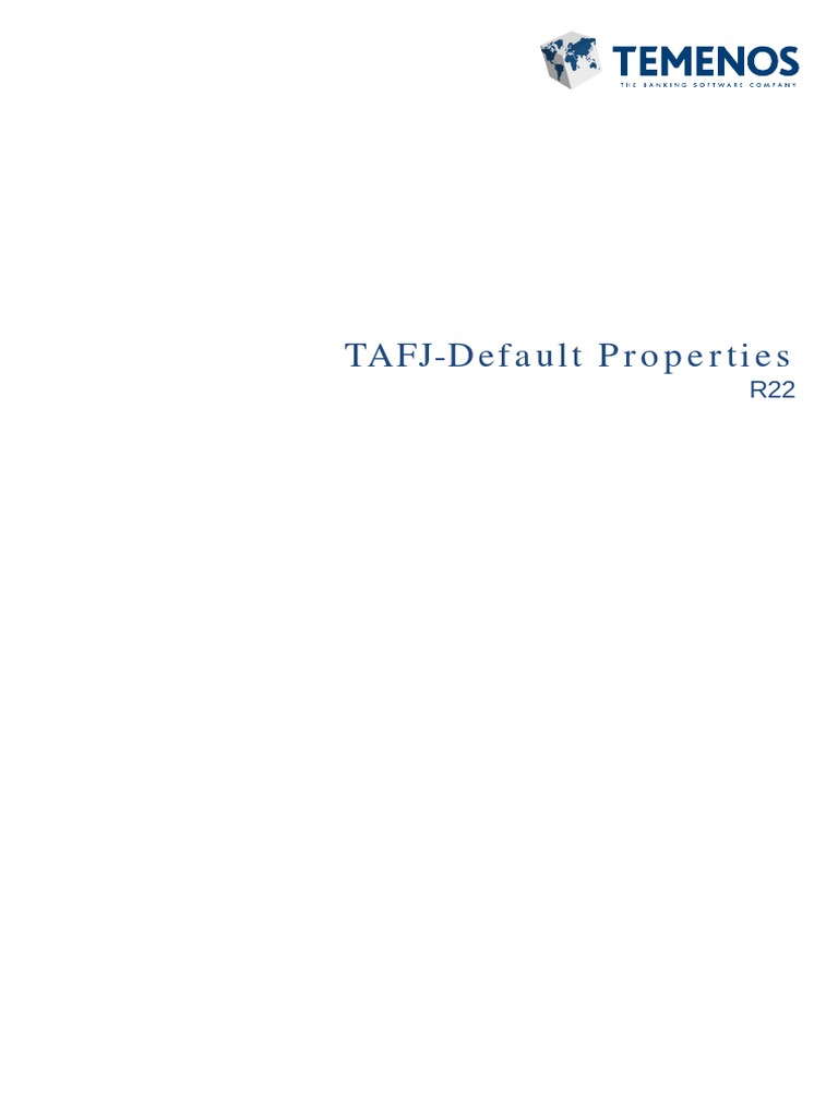 TAFJ-Default Properties PDF | Download Free PDF | Java (Programming Language) | Databases