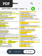 60 QCM en GRH Avec Ses Corrigés | PDF | Recrutement | Gestion des ressources humaines
