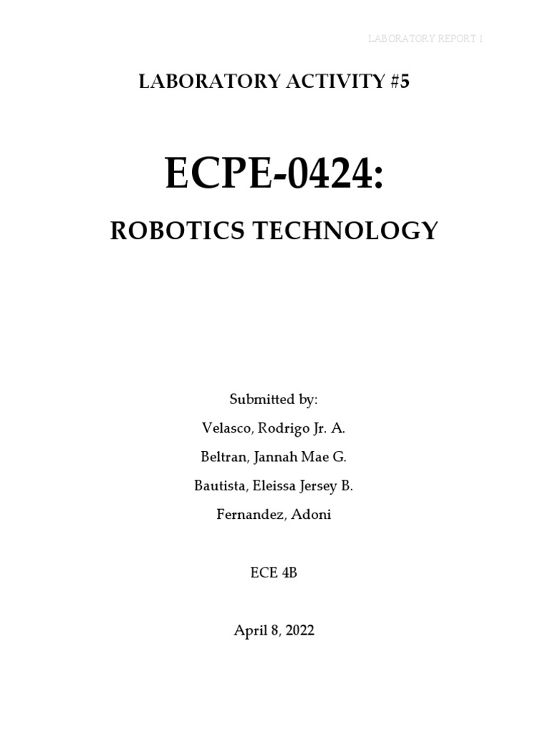 Robotics Tilt Switch Experiment Pdf Switch Electrical Connector 4915