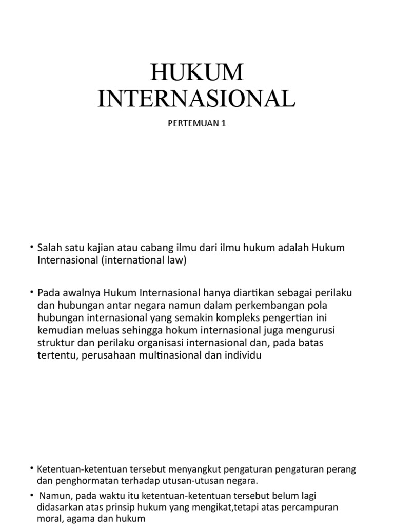 Hukum Internasional | PDF