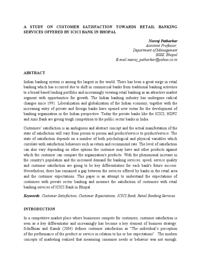 0 ICICI Journal2010 | PDF | Customer Satisfaction | Banks