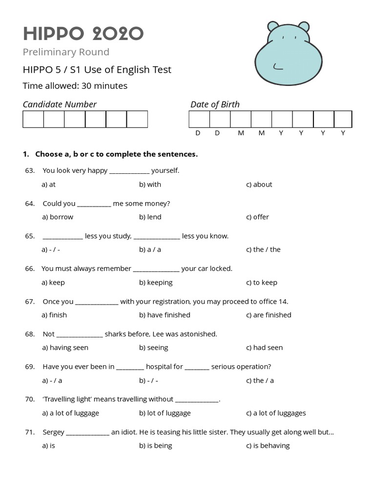 Hippo 5-S1 2020 Use V1.E PDF | PDF