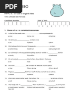 Sample Paper 7-8 IKLC | PDF