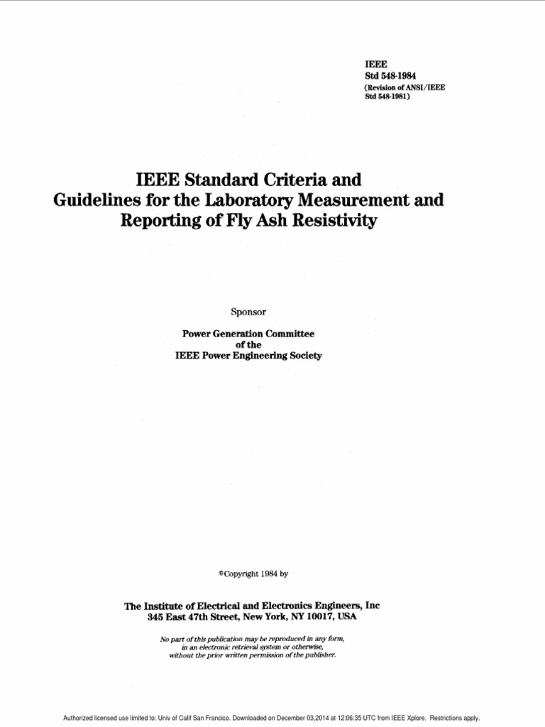 IEEE STD 548-1984 Standard Criteria and Guidelines For The Laboratory ...