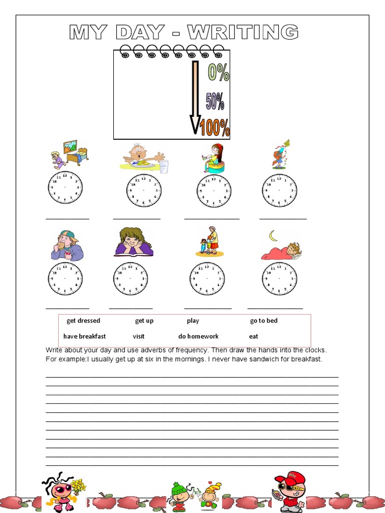 A Daily Schedule and Activities: Describing a Typical Day Through ...