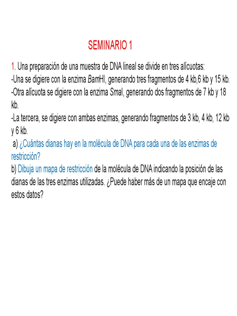 Análisis de Restricción y Mapas de DNA | PDF | Southern Blot | Biología