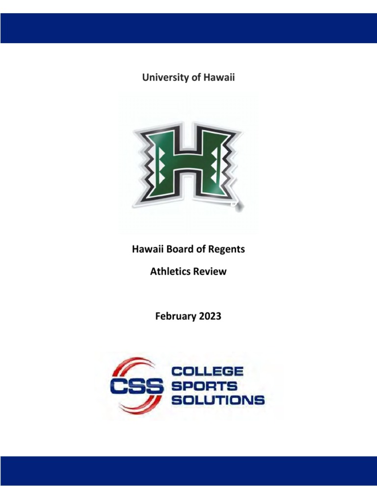 CSS Hawaii Final Report For Redaction Redacted Final | PDF | National Collegiate Athletic ...